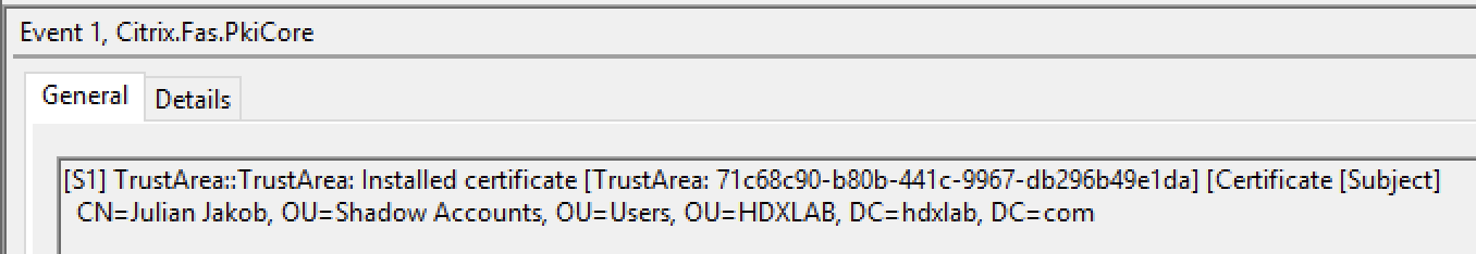 Citrix FAS - SID Lookup Mismatch with Citrix DaaS